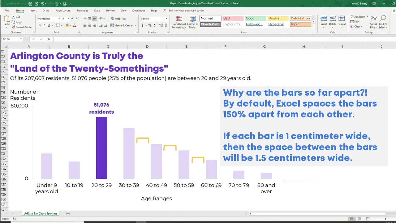 How To Adjust Your Bar Chart s Spacing In Microsoft Excel Depict Data 